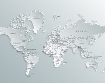 24x36 World Map Canvas - Etsy