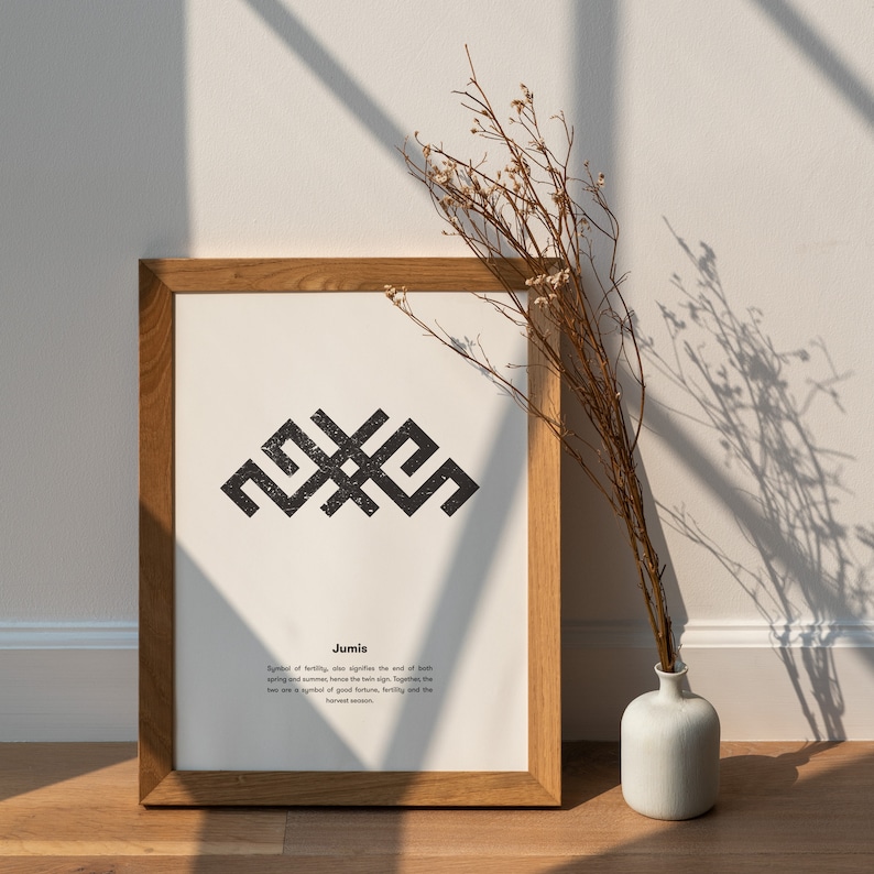 Traditional Baltic Ethnic Symbol JUMIS, Minimalist Wall Art, Digital ...