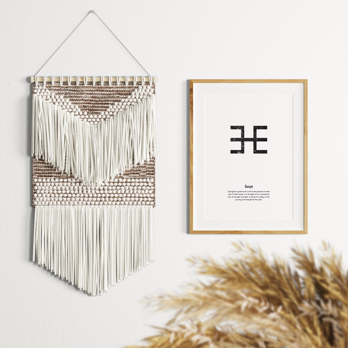 Ancient Latvian Signs ŪSIŅŠ Ethnic Symbols Unique Wall Art Unique Gift ...