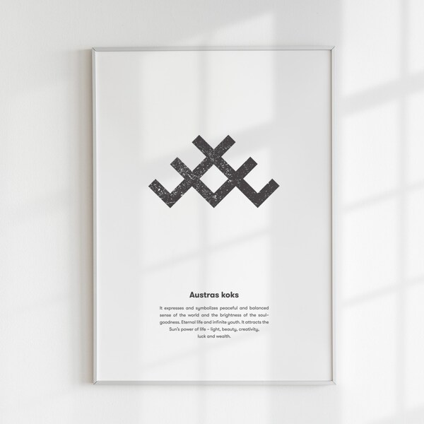 Traditional Baltic Ethnic Symbol JUMIS, Minimalist Wall Art, Digital ...