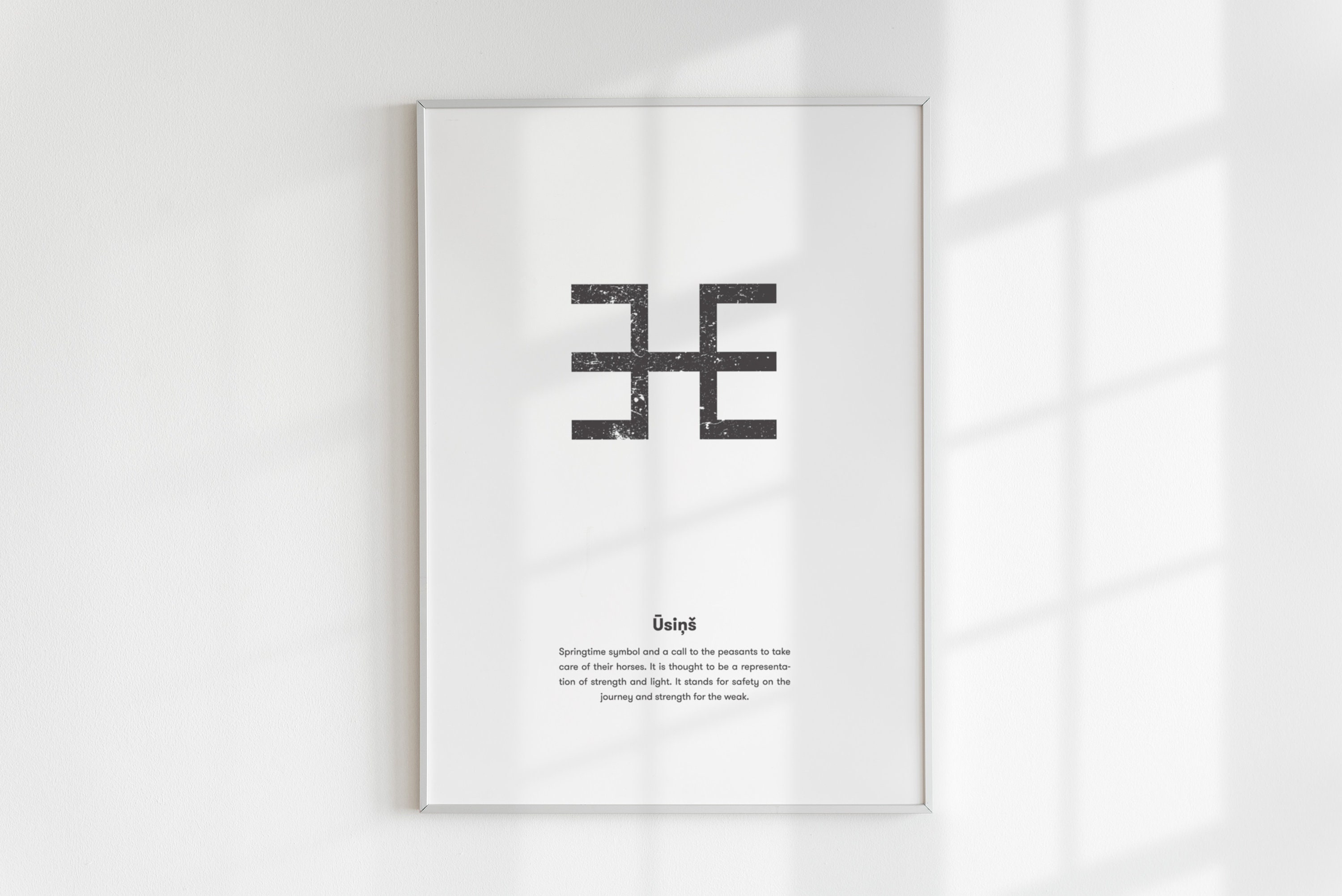 Ancient Latvian Signs • ŪSIŅŠ • Ethnic Symbols • Unique Wall Art ...
