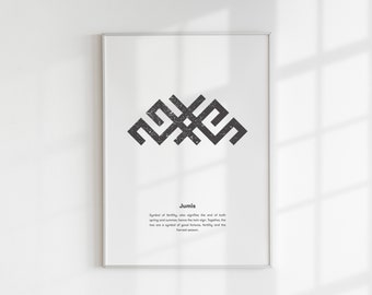 Ancient Latvian Signs ŪSIŅŠ Ethnic Symbols Unique Wall - Etsy