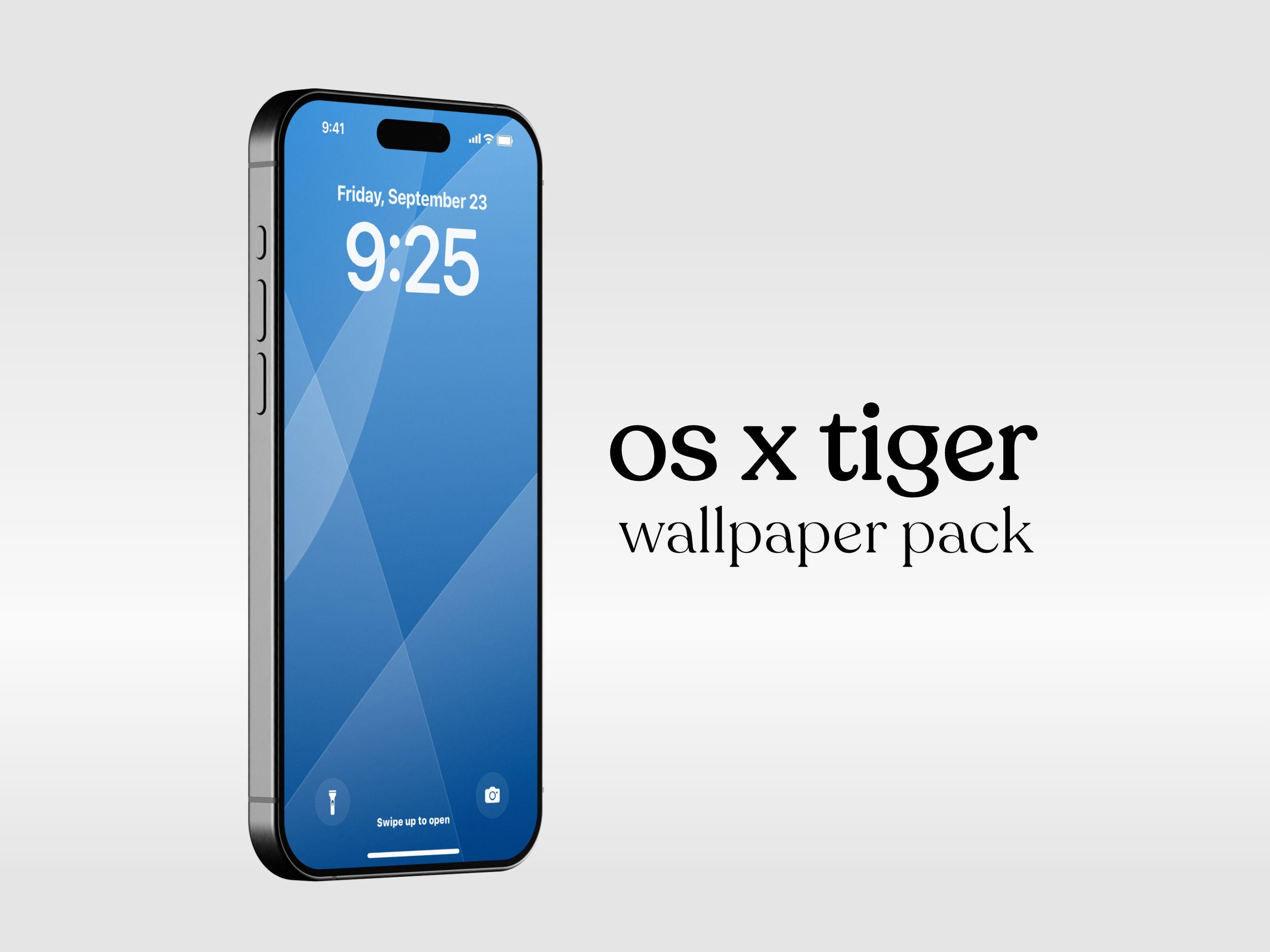 Classic OS X Tiger Wallpaper Pack, Retro, Aesthetic Wallpaper (DIGITAL ...