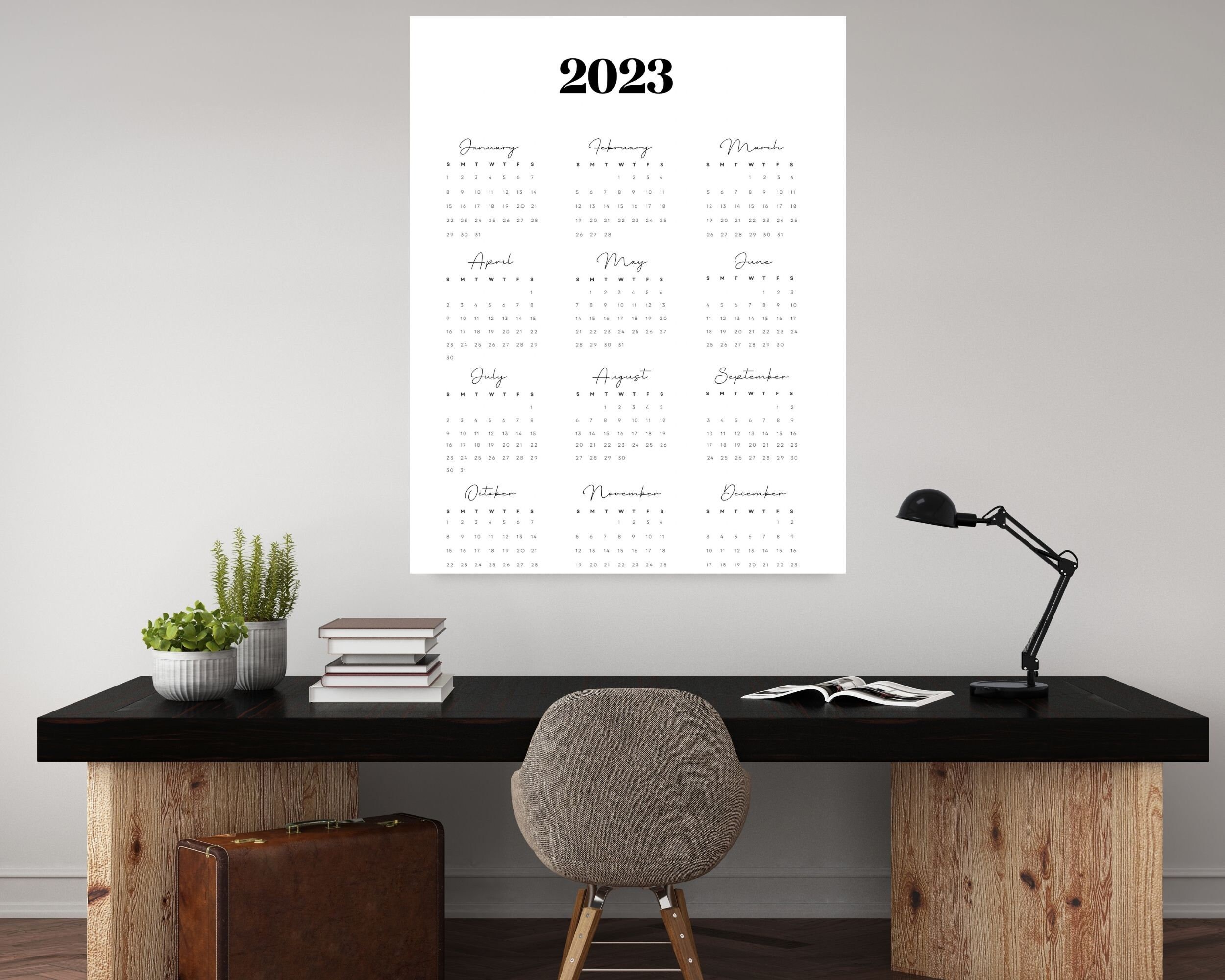Minimalist 2023 Calendar Printable Calendar Calendar 2023 - Etsy