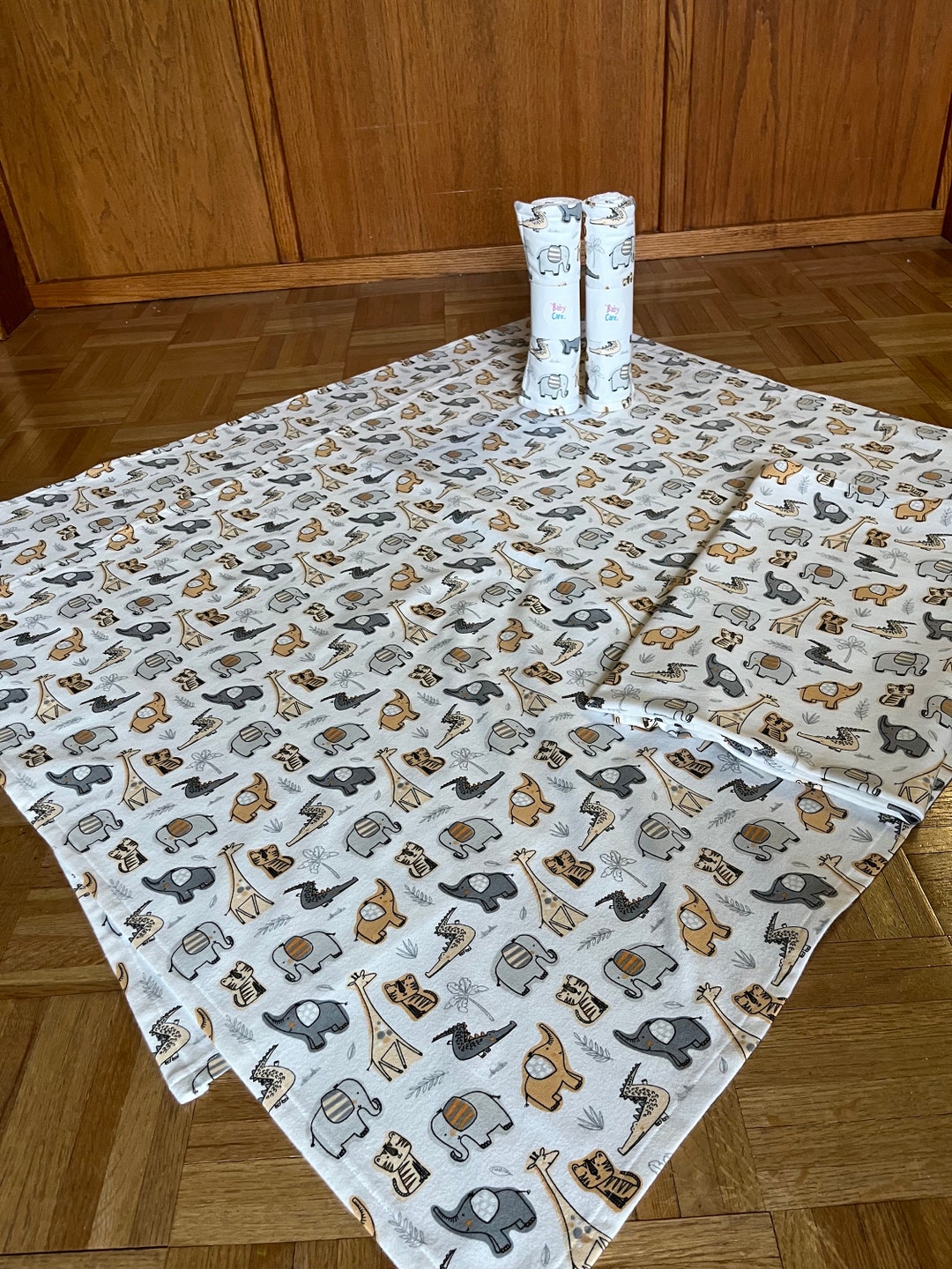 Baby Animals Receiving Blanket - Etsy