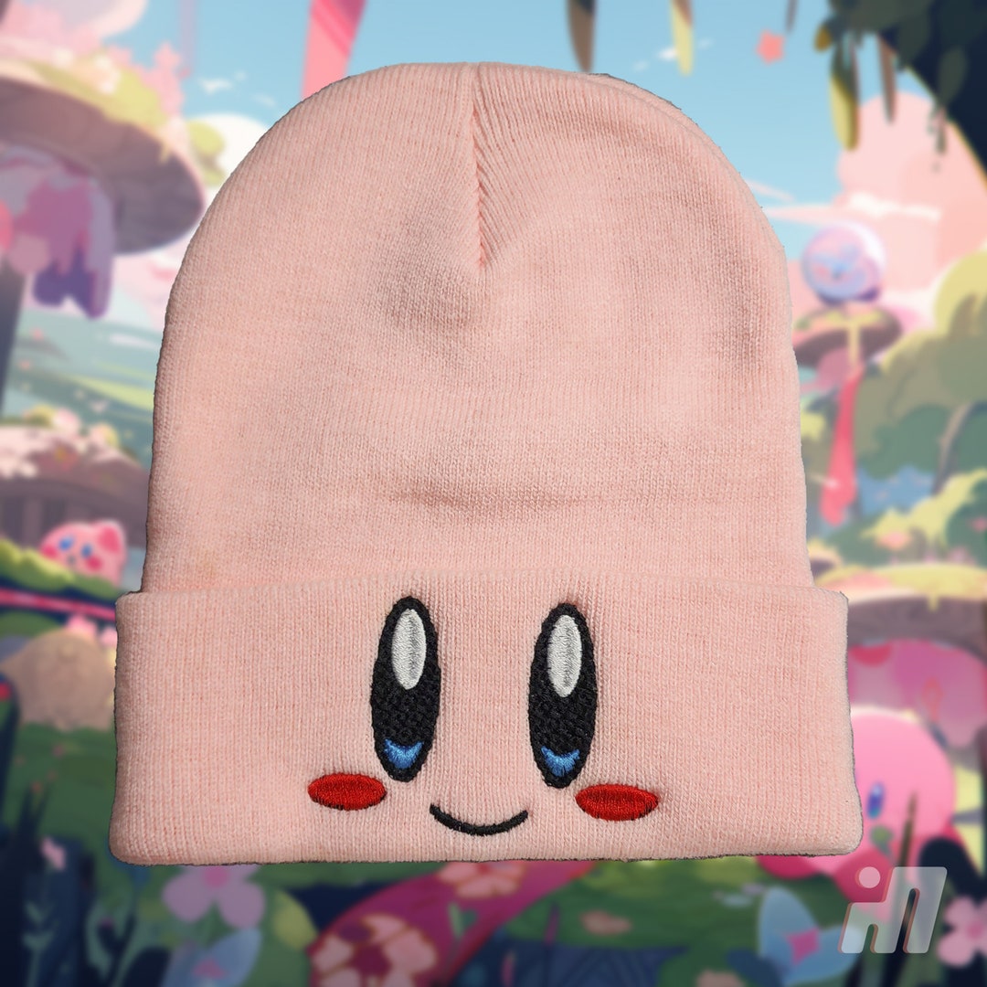 Embroidered Kirby Beanie Hat Nintendo-inspired Cap - Etsy