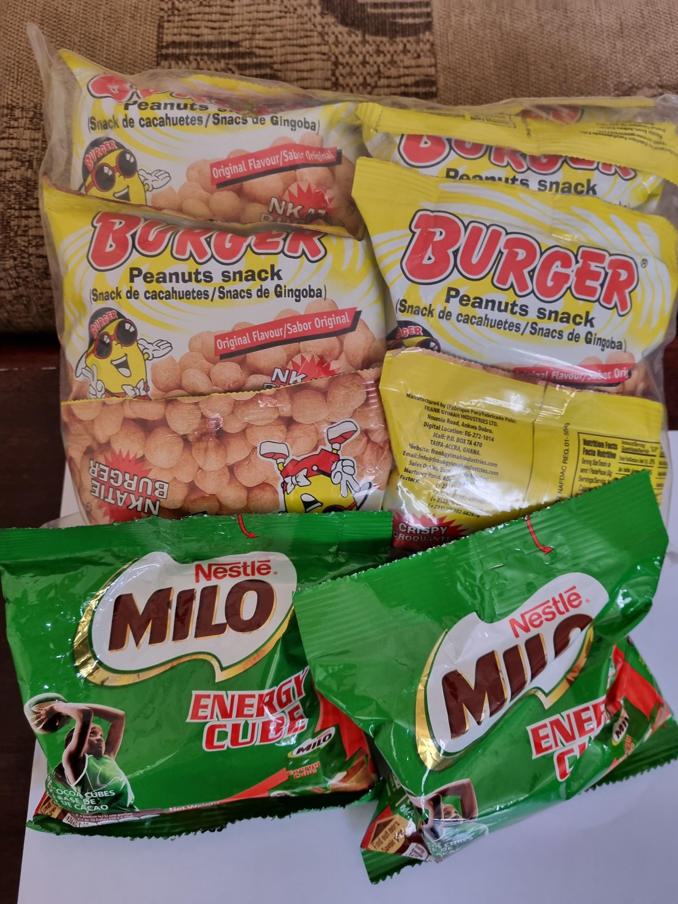 1 Pack of Nkatie Burger Peanut Nigeria Ghana Snack Pack of 12 X 2 Packs ...