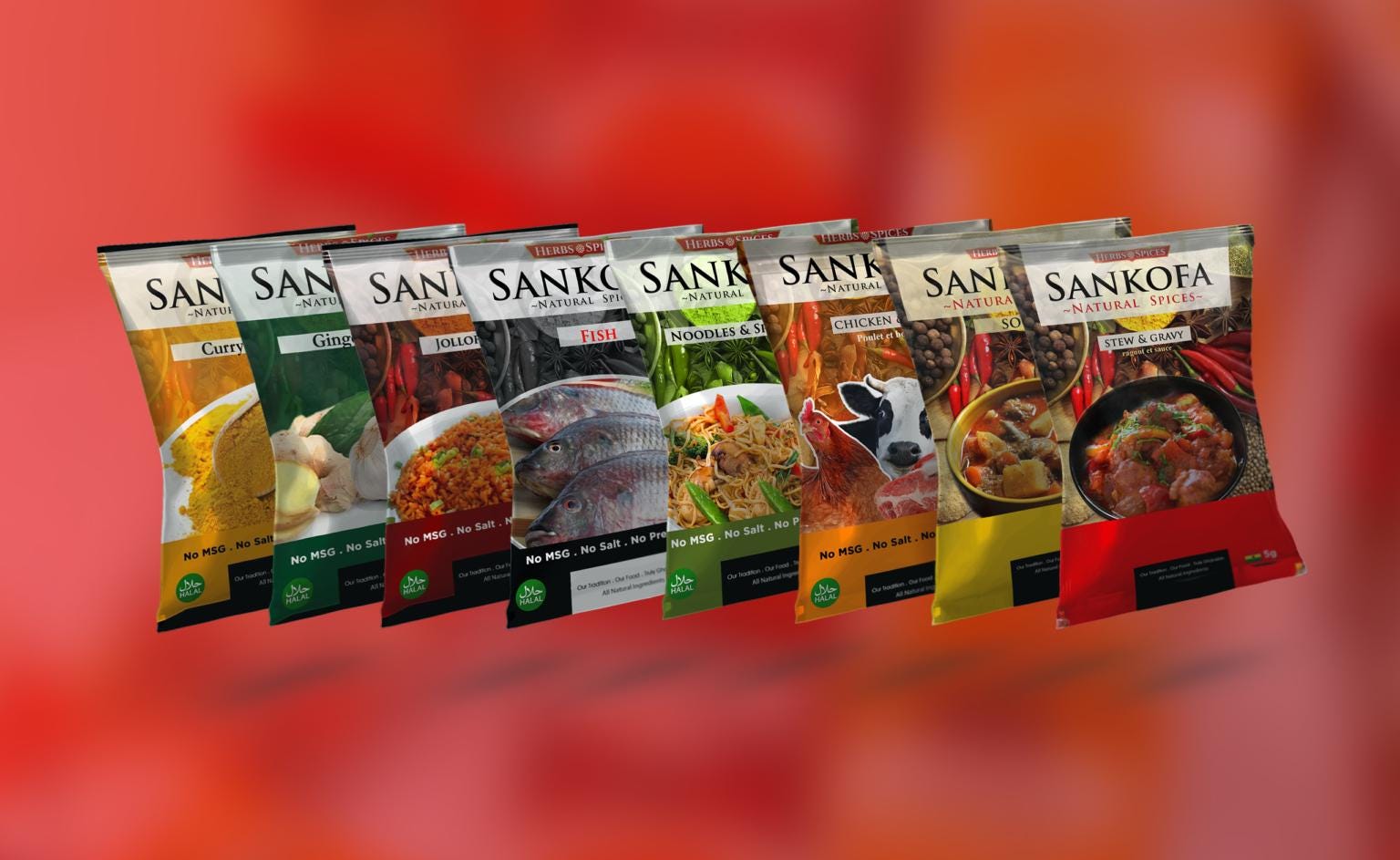 Sankofa Natural Spices (strip of 12 Sachets 5g Each) - Etsy