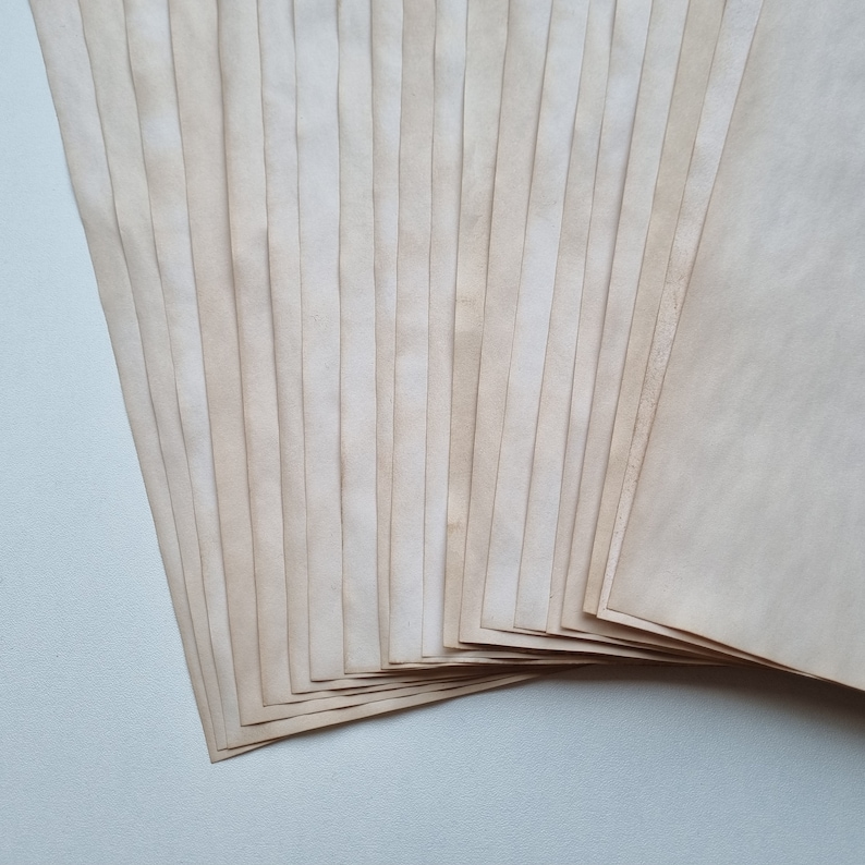 40 Tea Stained Paper Sheets A4, Handmade, Tea Dyed, Junk Journal ...