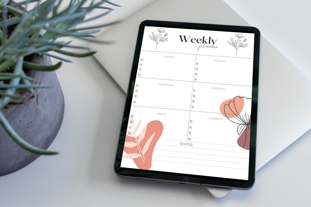 Digital Planner Goodnotes, Printable Agenda, Weekly Template, Paperless ...