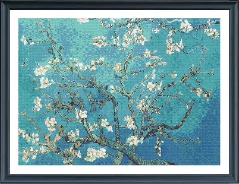 Almond Blossom - Counted Cross Stitch Classic Painting Pattern ...