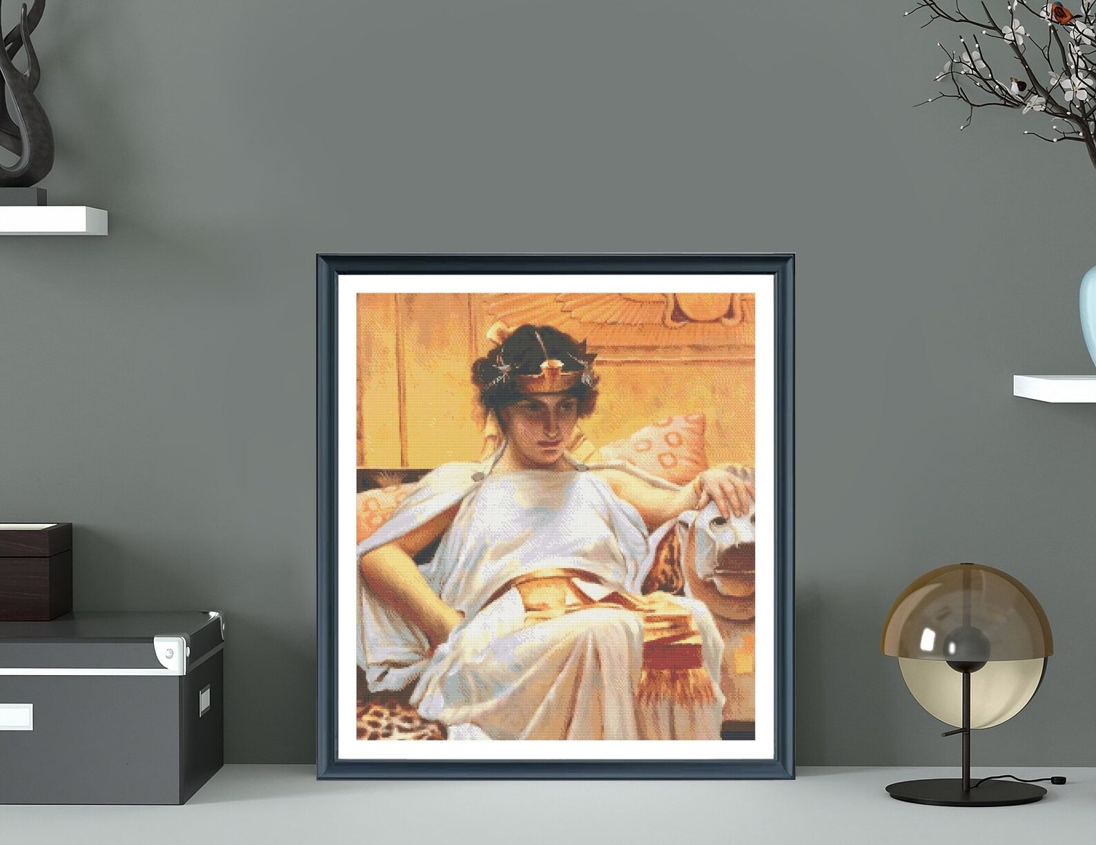 Cleopatra - Counted Cross Stitch Classic Painting Pattern / John ...