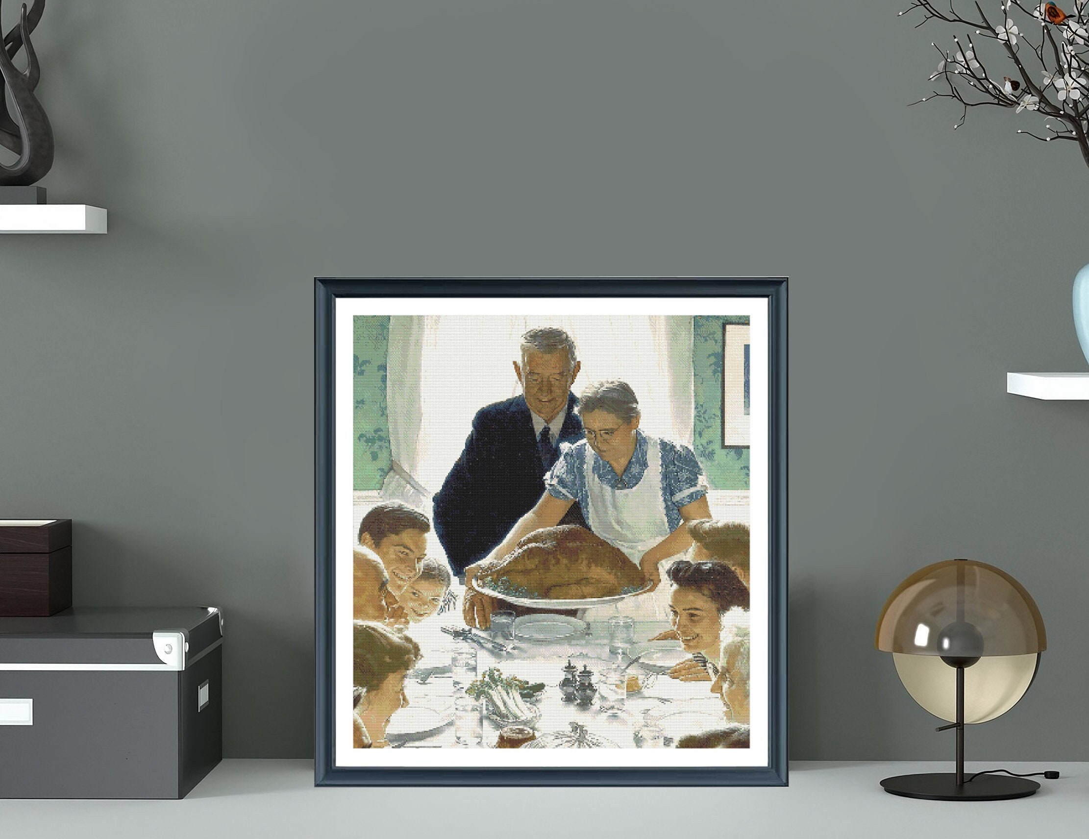 Freedom From Want - Counted Cross Stitch Classic Painting Pattern ...