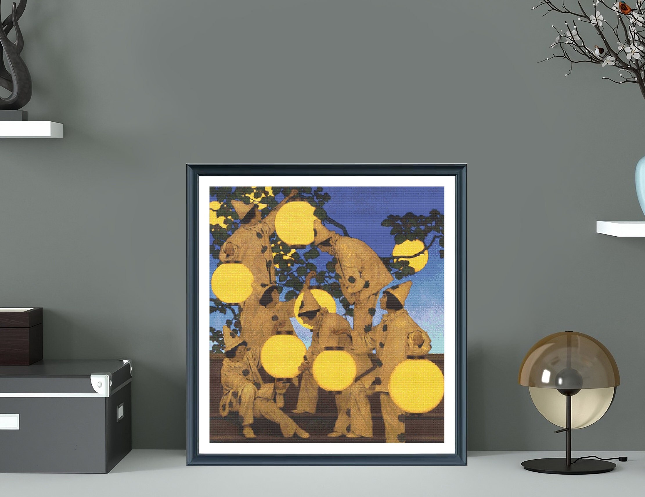 The Lantern Bearers - Counted Cross Stitch Classic Painting Pattern ...