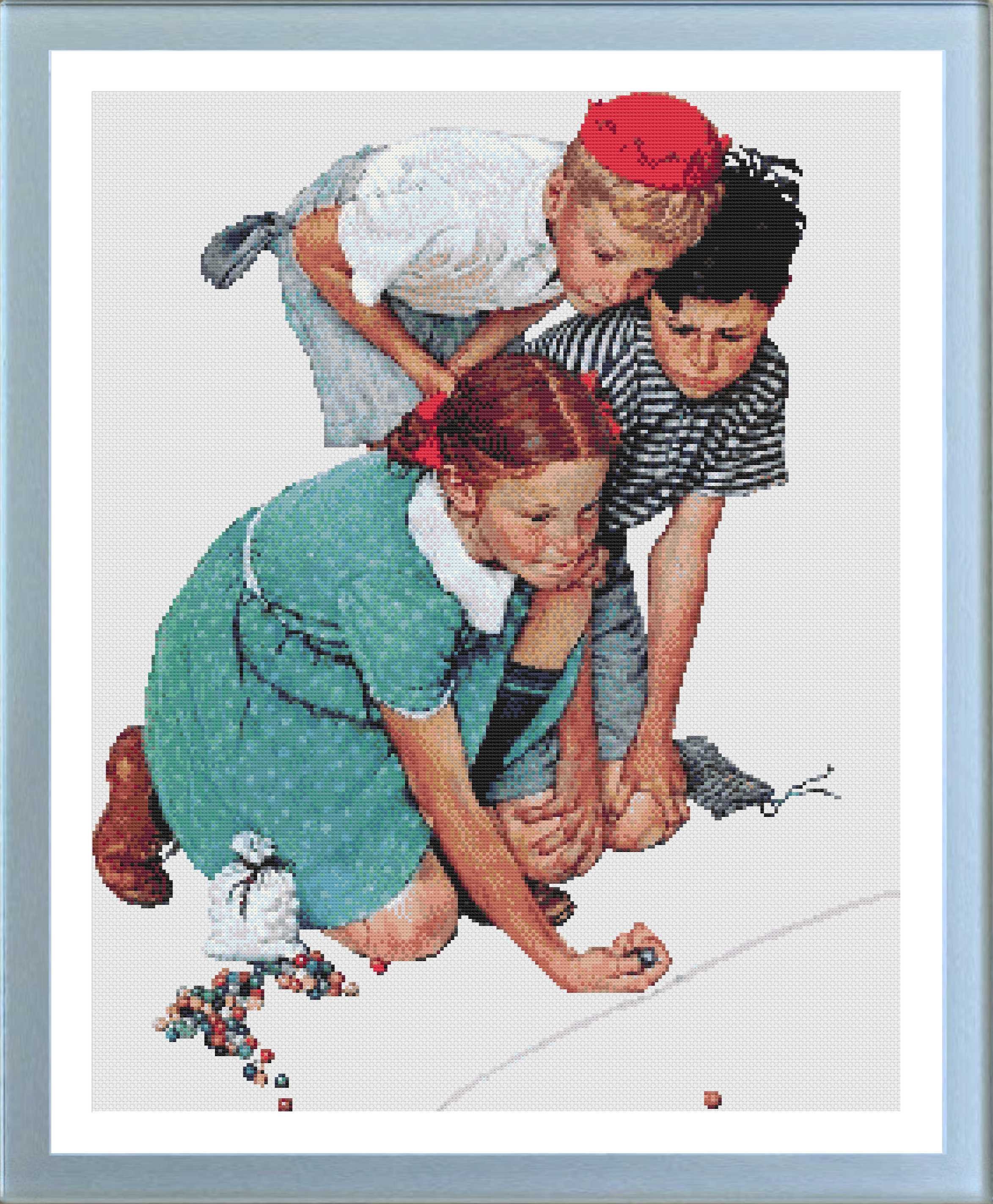 Marble Champion - Counted Cross Stitch Classic Painting Pattern ...