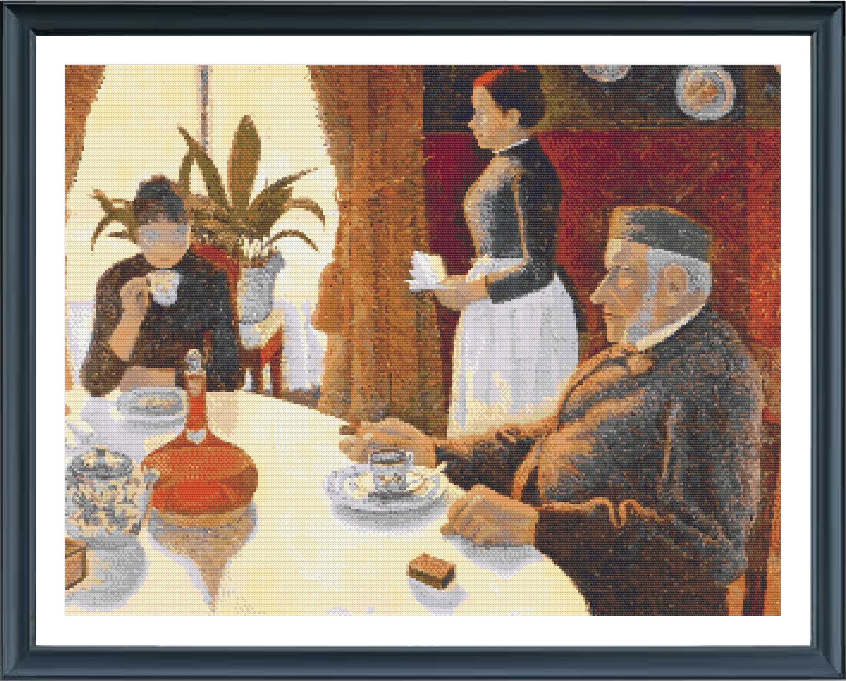 The Dining Room Counted Cross Stitch Classic Painting Pattern / Paul ...