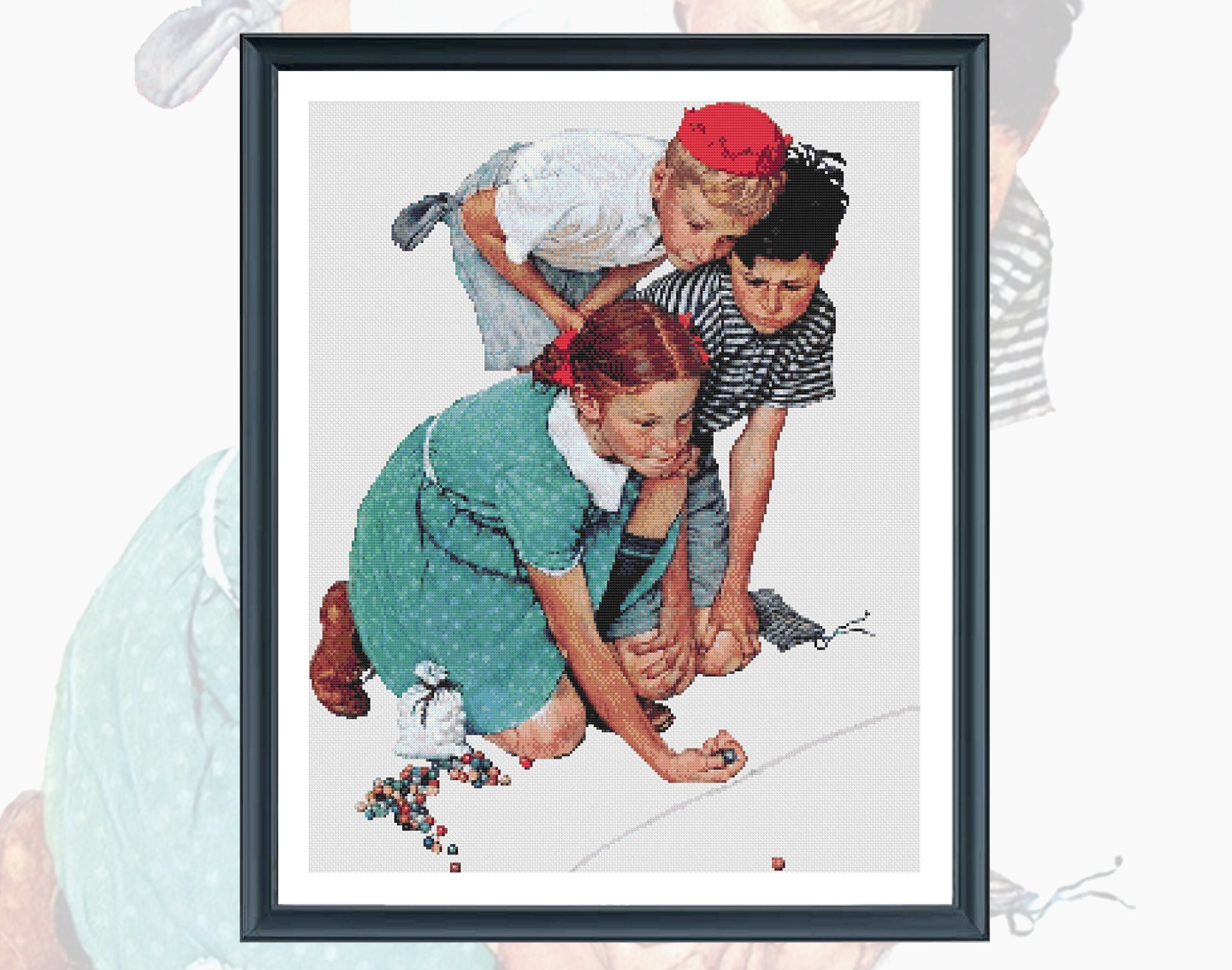 Marble Champion - Counted Cross Stitch Classic Painting Pattern ...