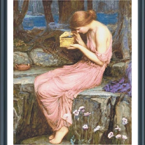 Psyche Opening the Golden Box - Counted Cross Stitch Classic Painting ...