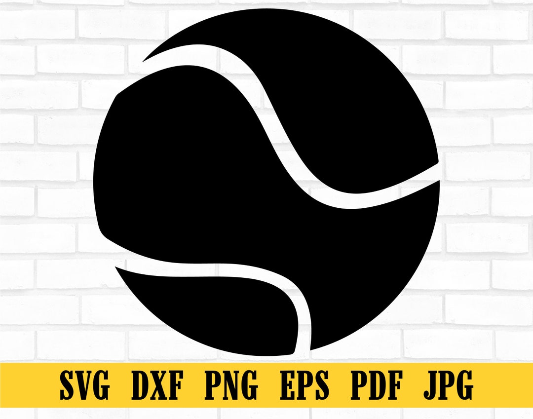 Tennis Ball SVG/PNG/DXF Files/ Black Line Drawing Tennis Ball - Etsy