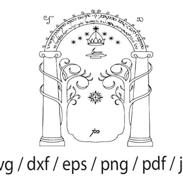 Door of Durin Svg File - Etsy Canada