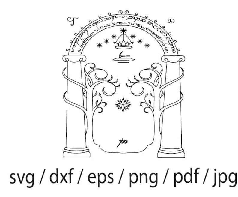 Doors of Durin Door Svg Doors Svg Friend Svg Moria SVG - Etsy