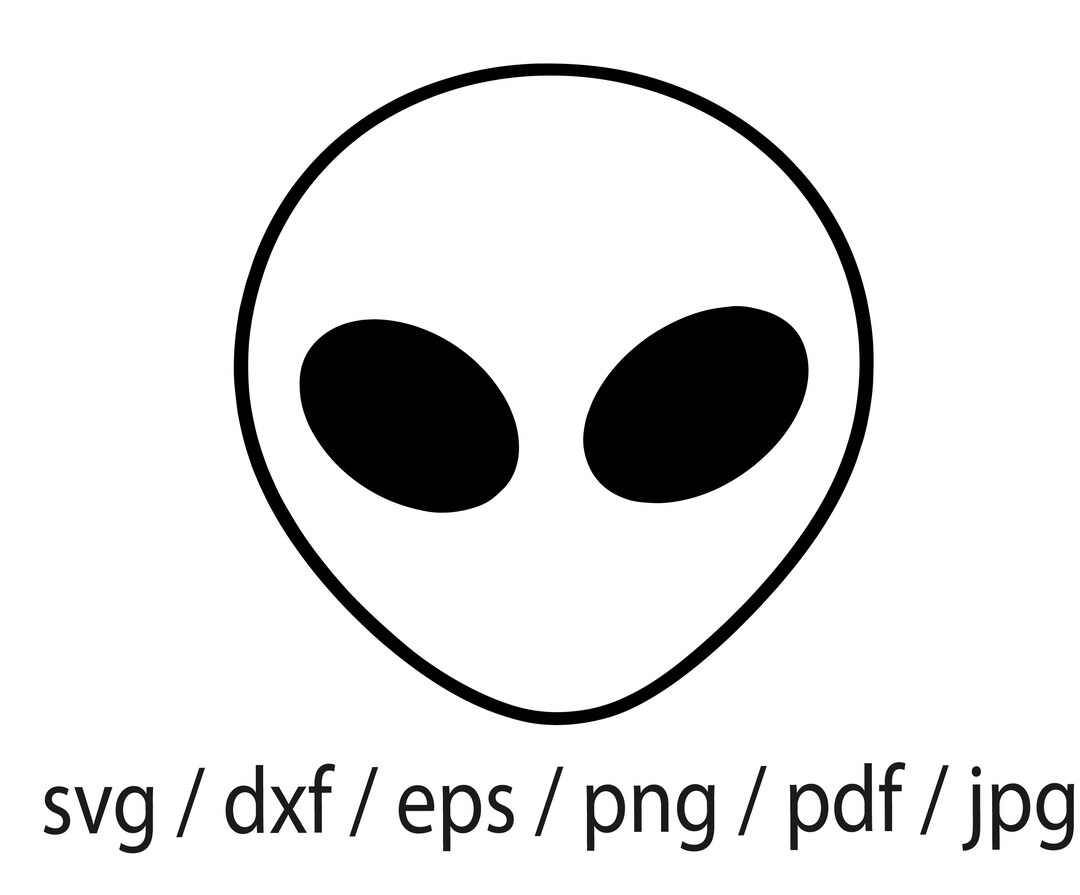 Alien Svg UFO Svg Alien Outline Svg Space Svg Alien Face - Etsy Hong Kong