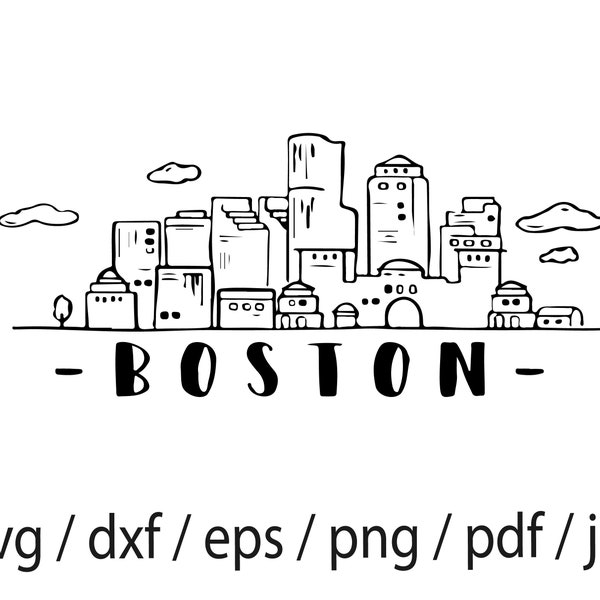 Boston Skyline - Etsy