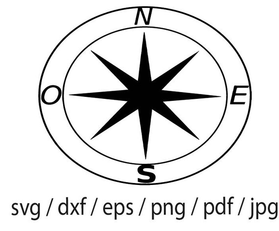 Compass SVG Compass Cut Files for Cricut Compass Digital - Etsy