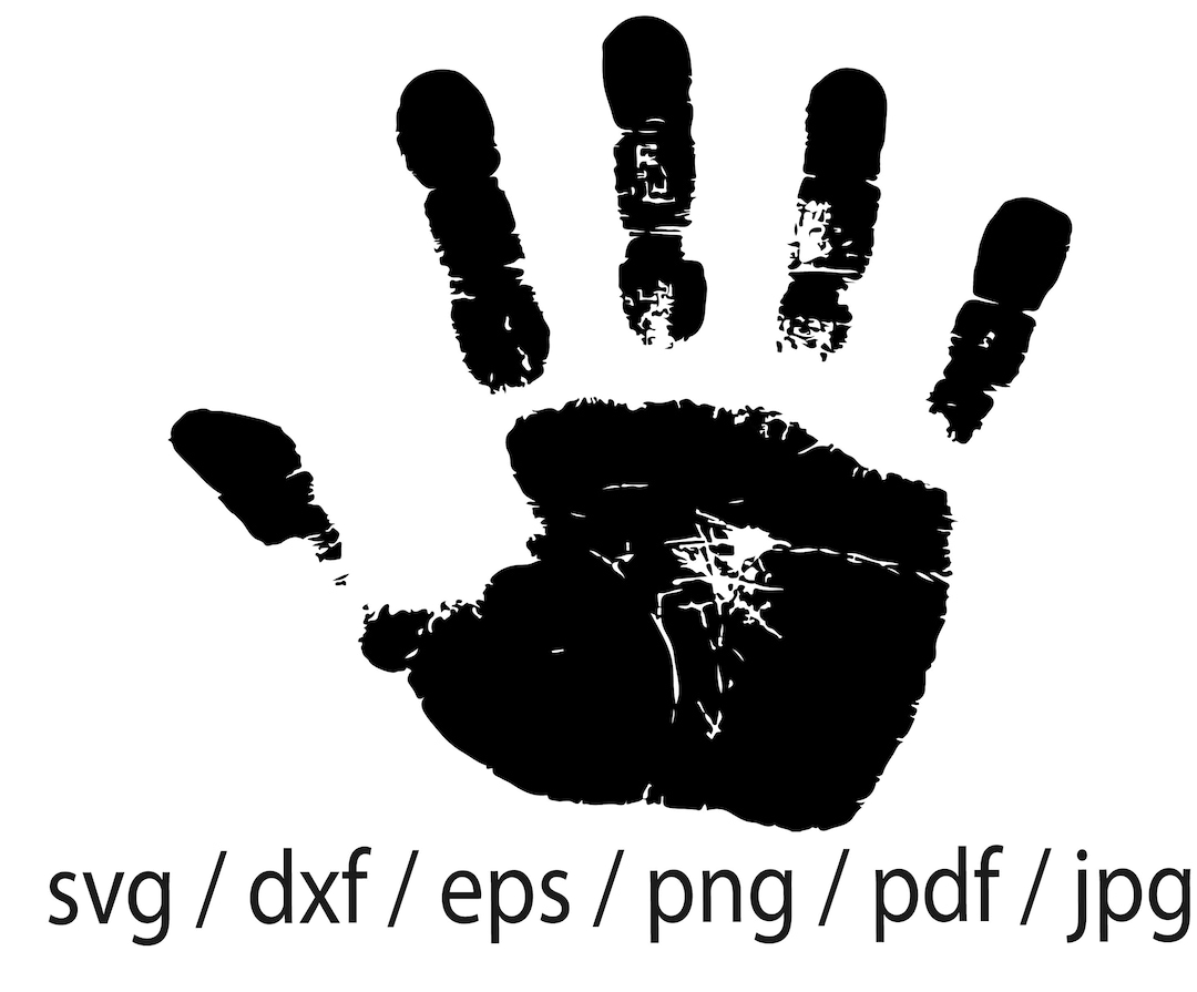 Handprint Svg Hand Svg Vector Cut File for Cricut - Etsy