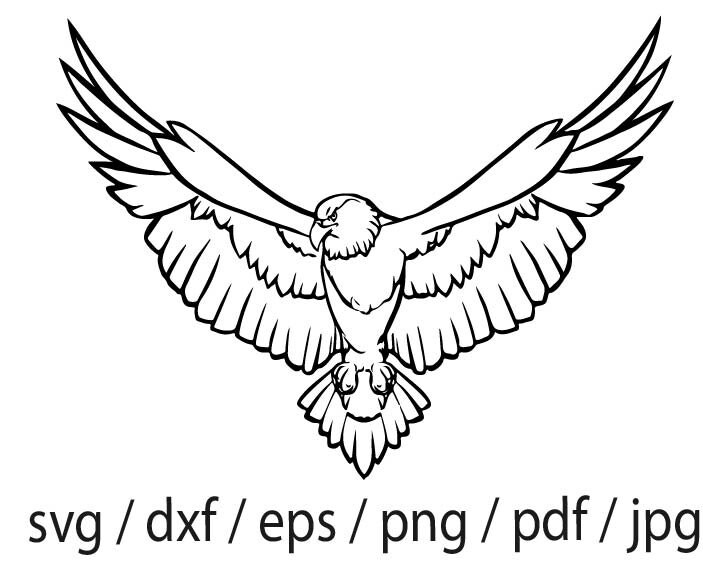 Hawk Svg-hawk Vector Graphics-hawk Drawing Svg Hawk Black - Etsy