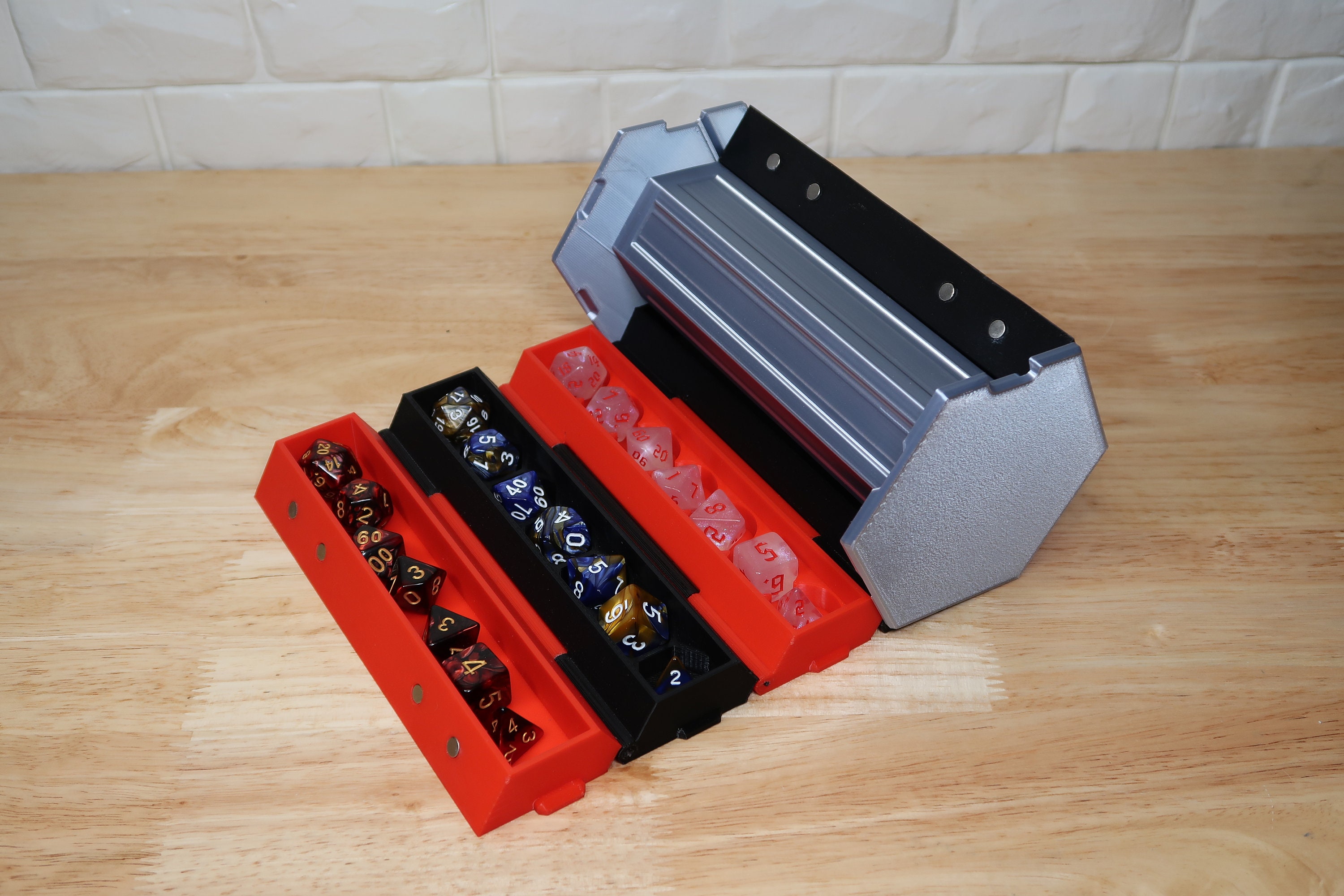 Roll-up Dice Storage With Tower and Tray Stores Over 42 Dice for ...