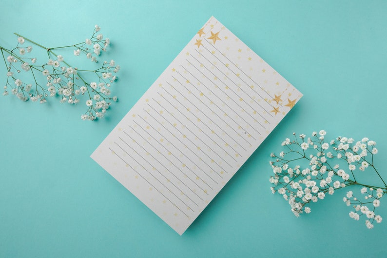 Star Paper, Star Line, Printable Stationary, Instant Download, Fillable ...