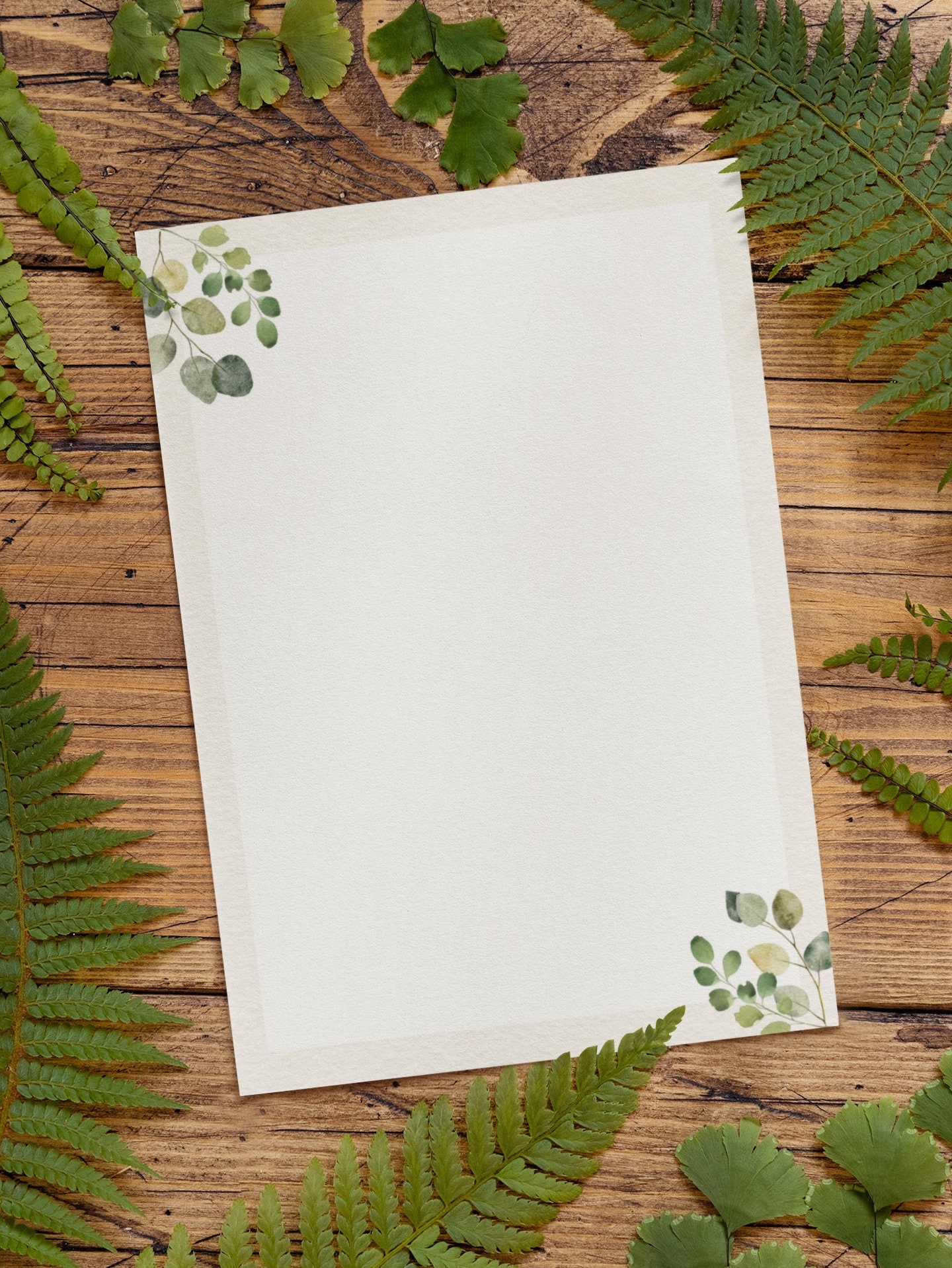 Botanical Letter Writing Paper Printable, Digital Download, Printable ...