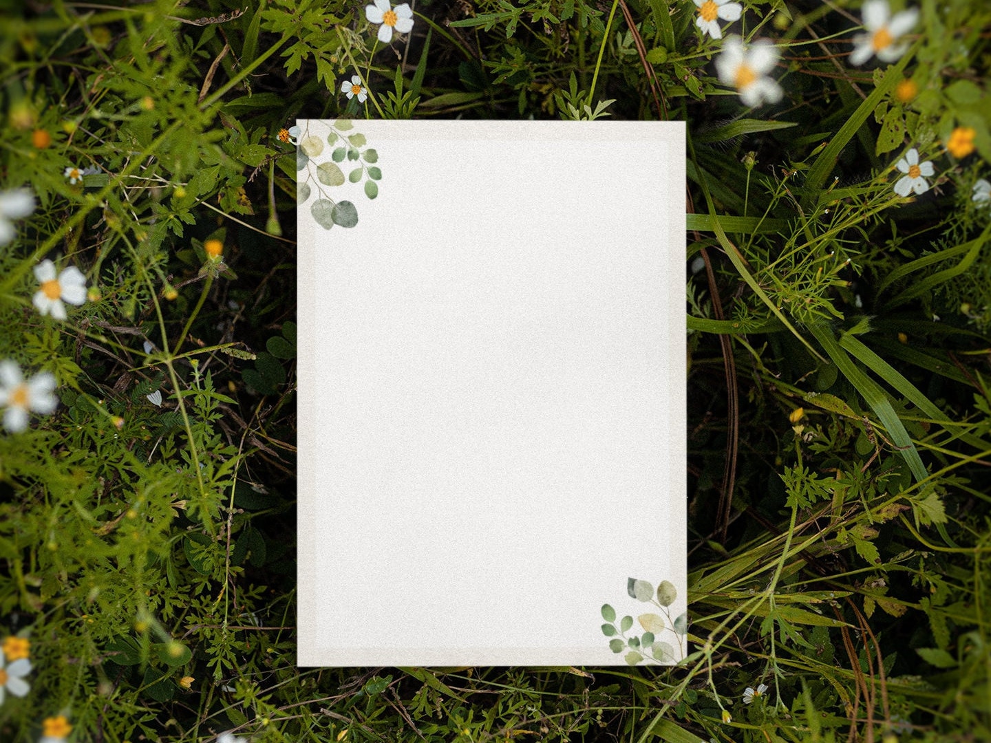 Botanical Letter Writing Paper Printable, Digital Download, Printable ...