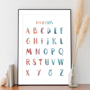 Colorful Posters Abc Printable Montessori Wall Art - Etsy