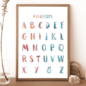 Colorful Posters Abc Printable Montessori Wall Art - Etsy
