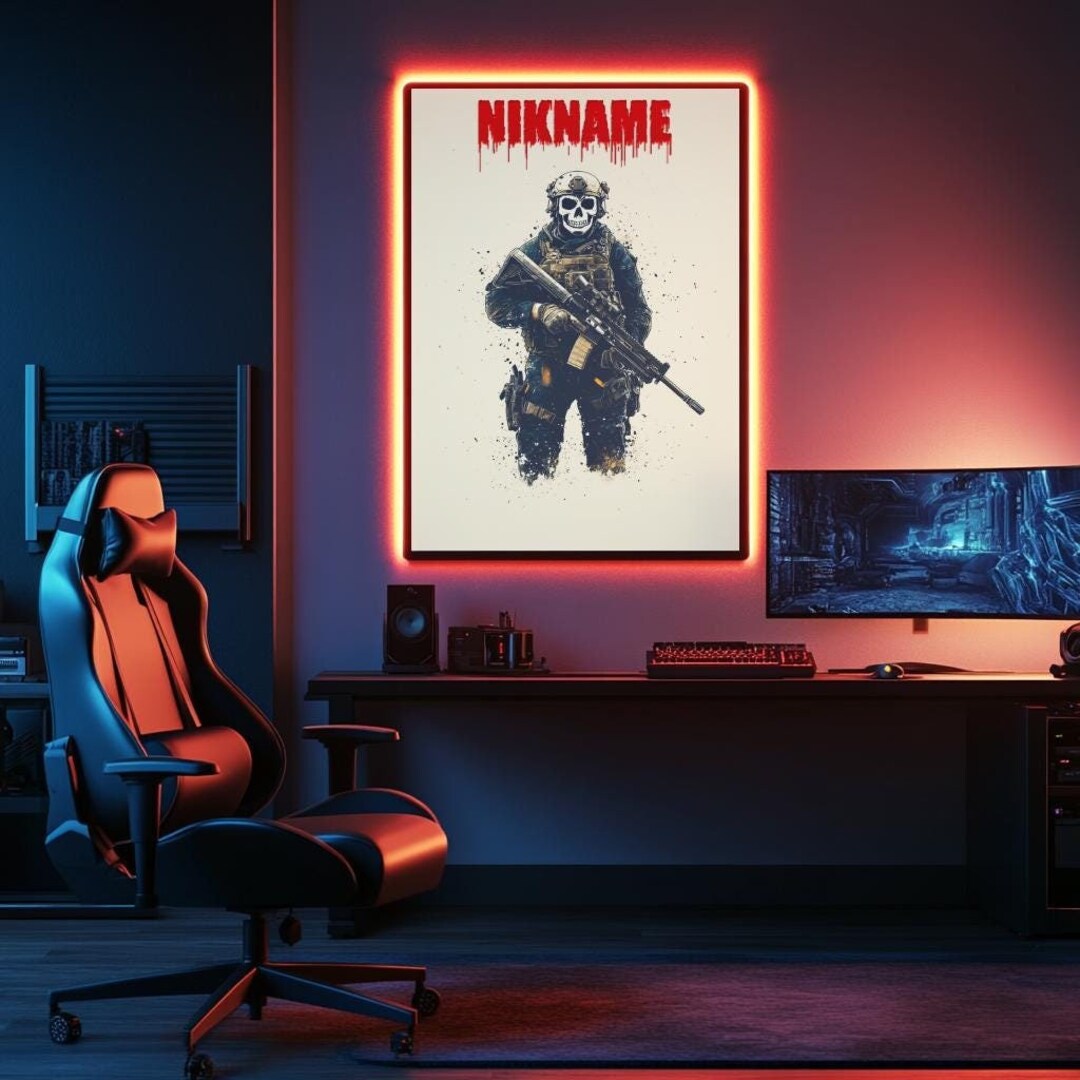 Custom Call of Duty/battlefield Poster With Your Gamer Tag Personalized ...