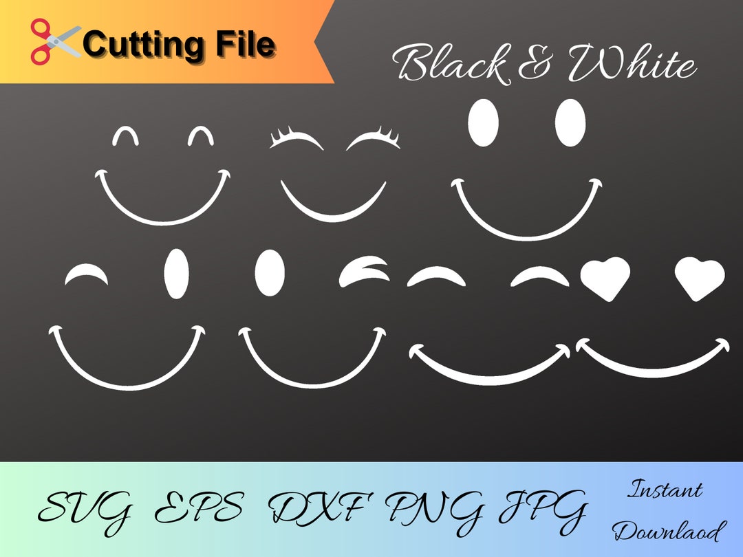 Bundle Happy Svg Smiley Smiley Face SVG Face Clipart Smiley Face Cut ...