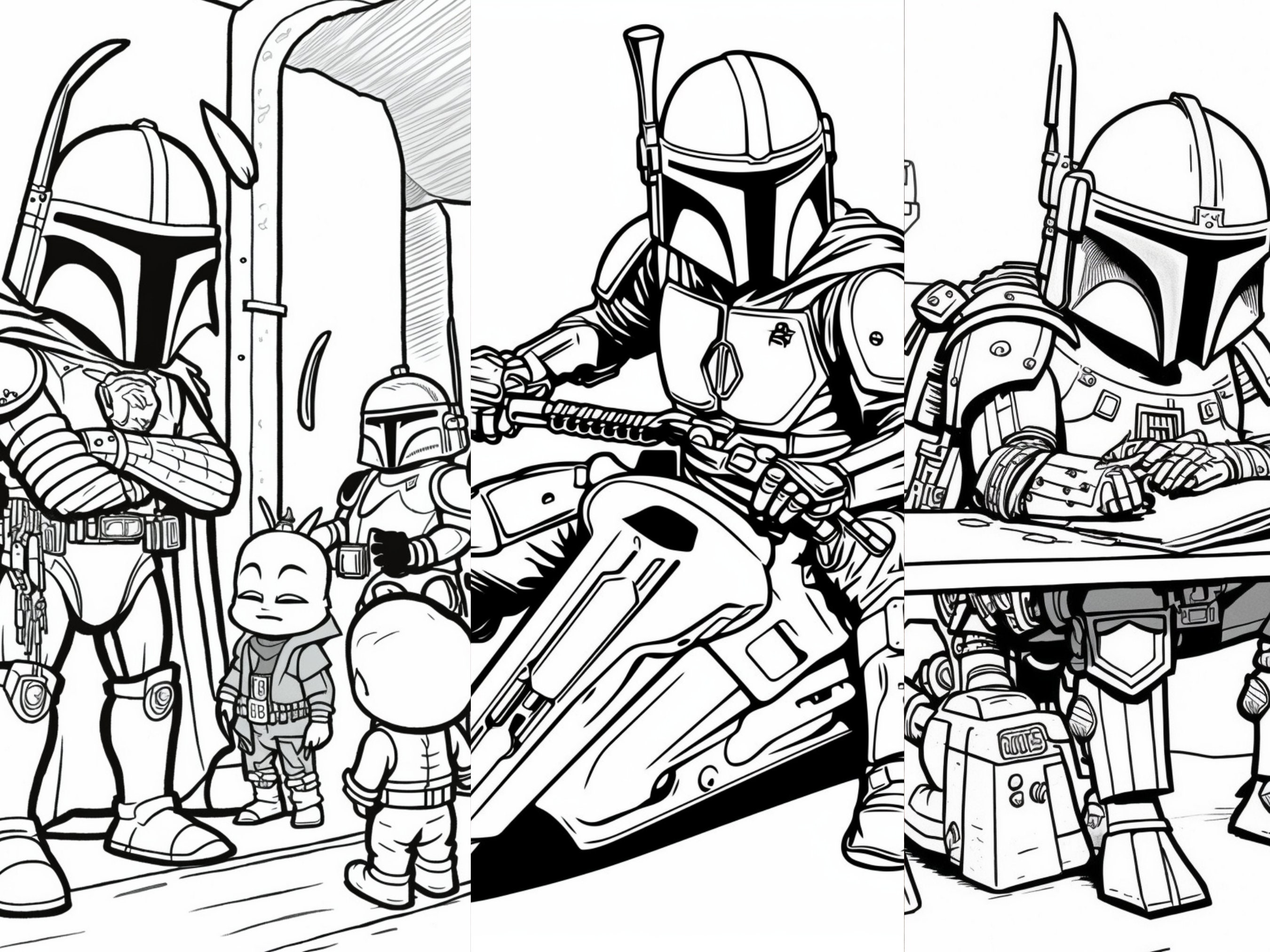 Star Wars Coloring Pages Jango Fett