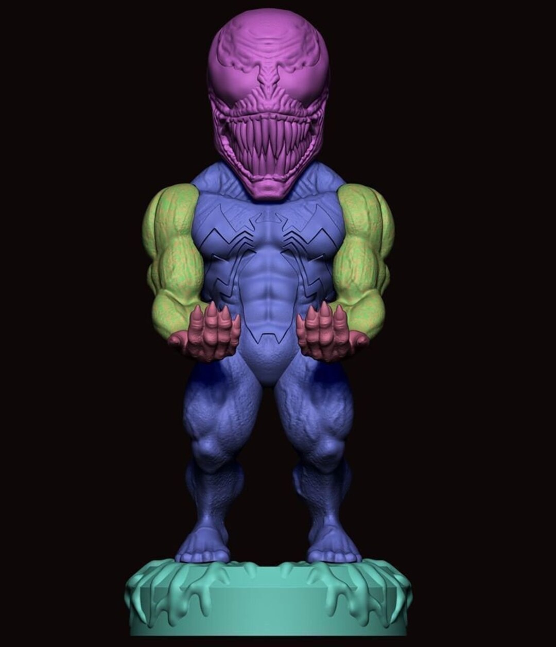 3D STL File- Venom Controller Stand | Joystick Holder, Phone Holder ...