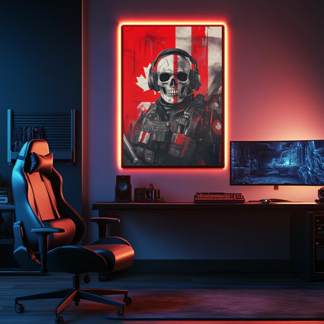 Unic Gaming Room Decor Custom Gamer Fps Poster in Hand-drawn Style ...