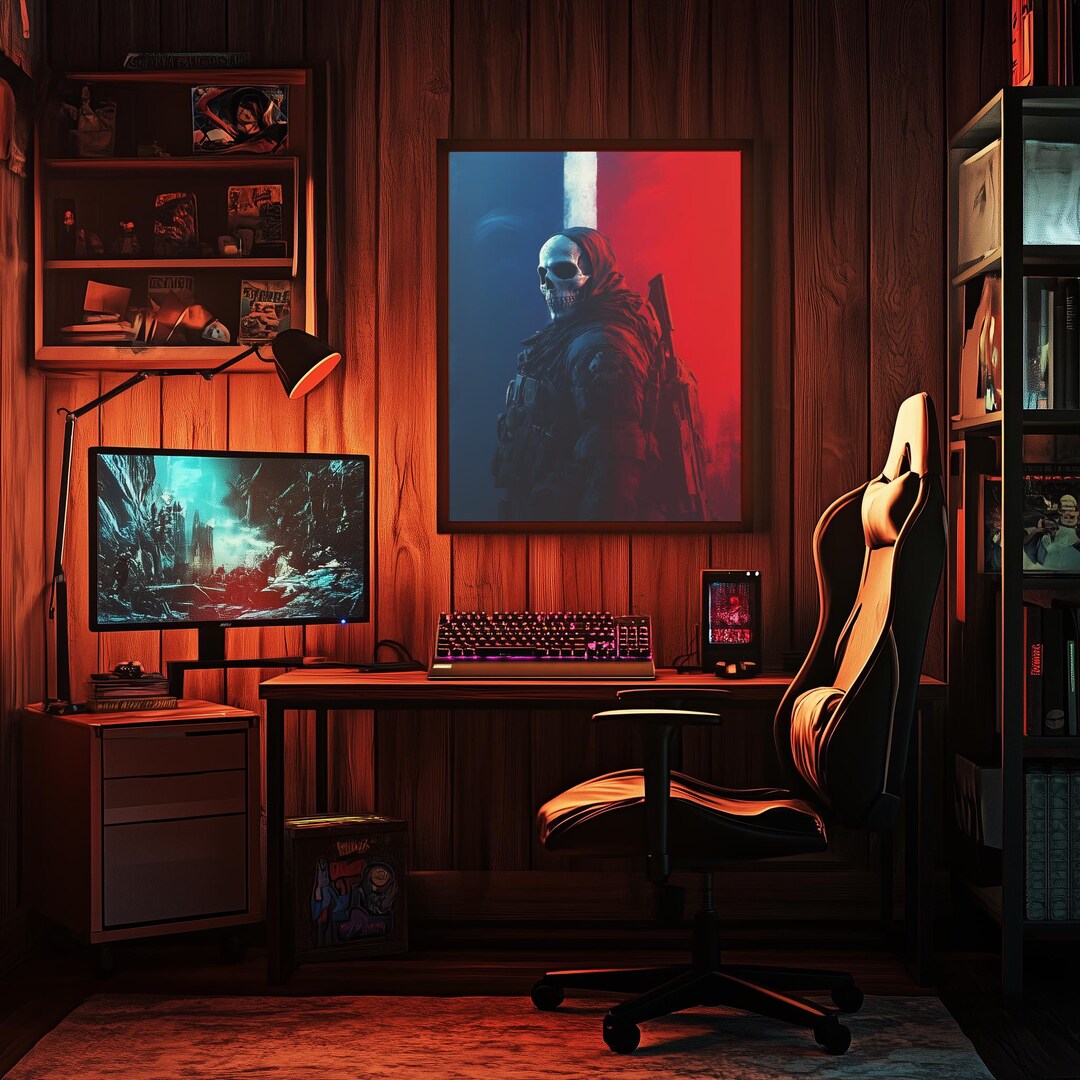 Unic Gaming Room Decor Custom Call of Duty Poster in Hand-drawn Style ...