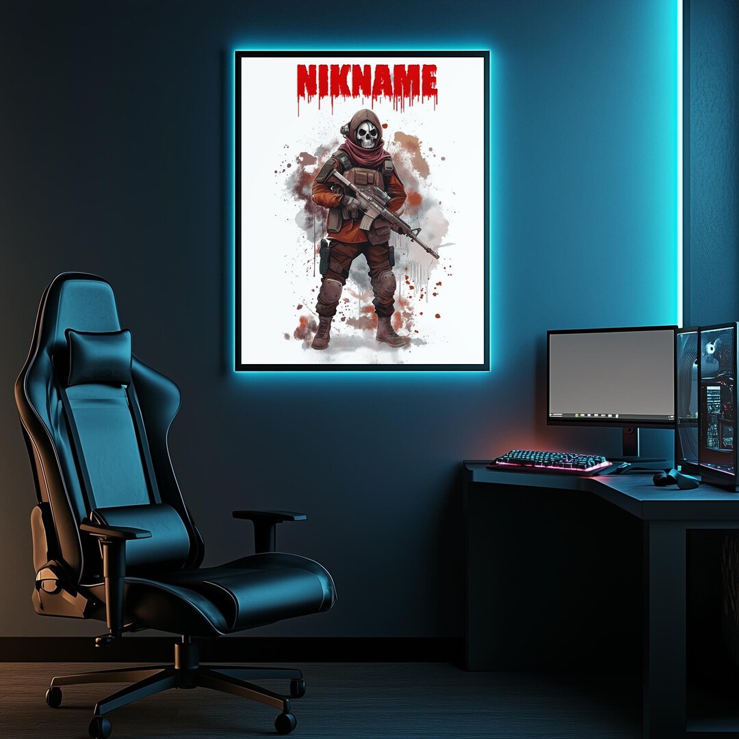 Custom Call of Duty/battlefield Poster With Your Gamer Tag Personalized ...