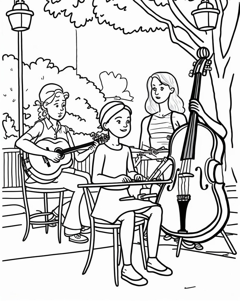 Motown Musicians Coloring Page Coloring Pages