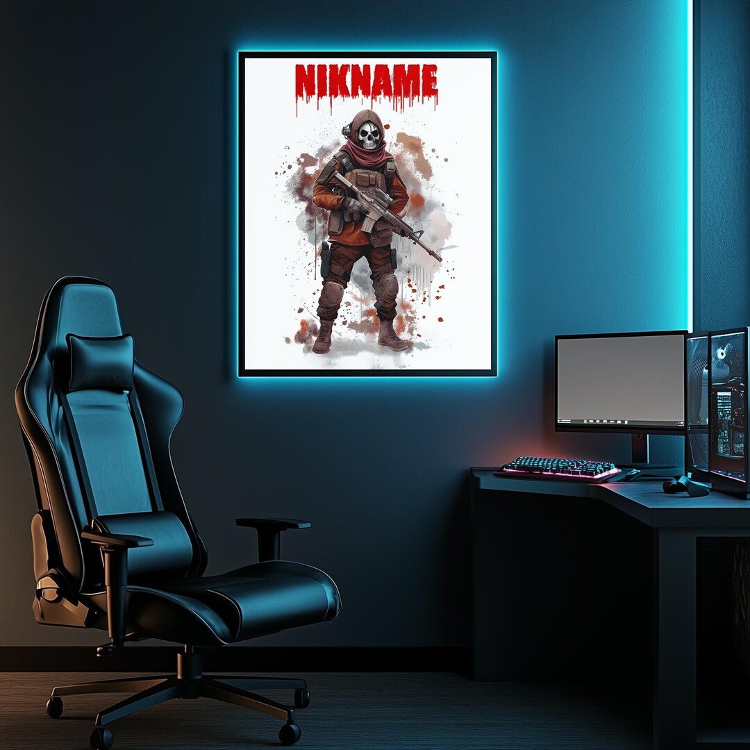 Custom Call of Duty/battlefield Poster With Your Gamer Tag Personalized ...