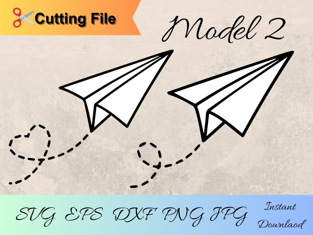 Paper Airplane SVG File for Crafts, Travel Themes, Kids Projects ...