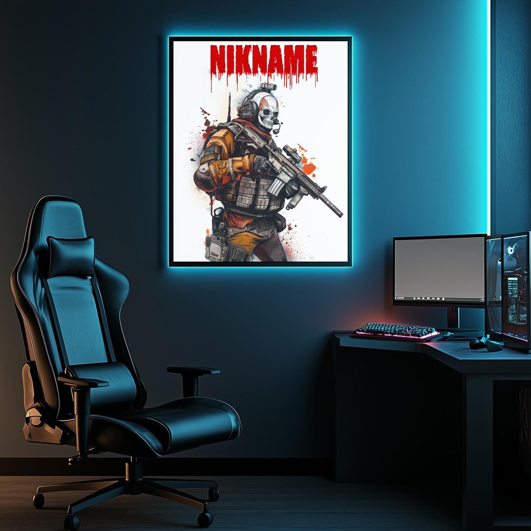 Custom Call of Duty/battlefield Poster With Your Gamer Tag Personalized ...
