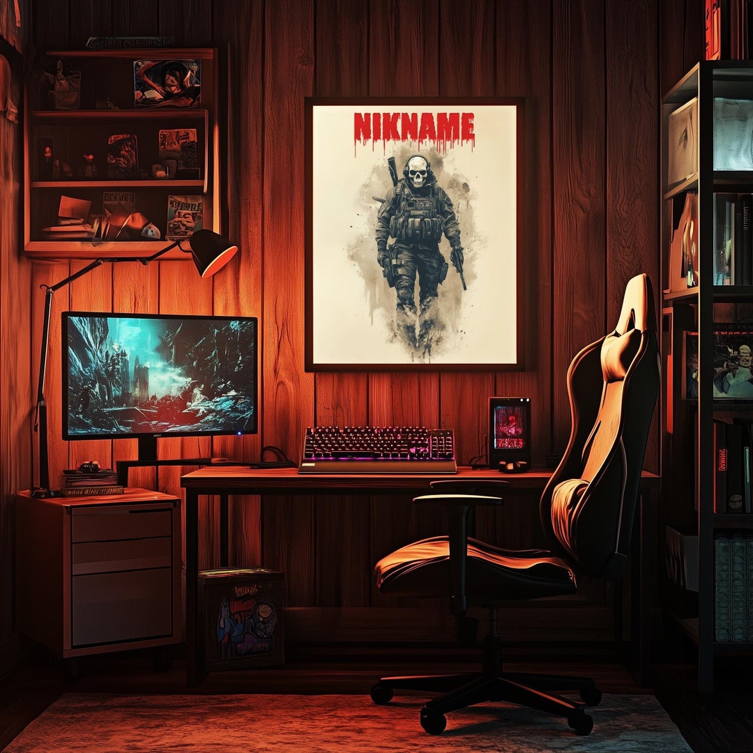 Custom Call of Duty/battlefield Poster With Your Gamer Tag Personalized ...