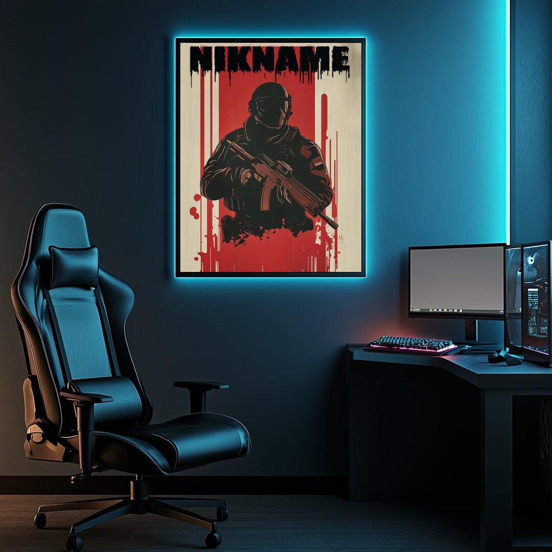 Custom Call of Duty/battlefield Poster With Your Gamer Tag Personalized ...
