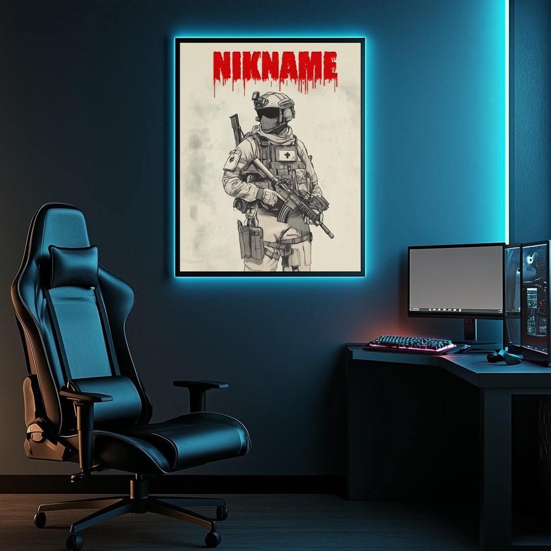 Custom Call of Duty/battlefield Poster With Your Gamer Tag Personalized ...